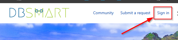 How to sign into the DBSmart Support Portal – DBSmart Support